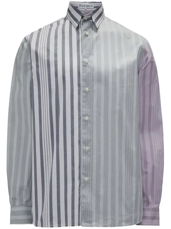 JW Anderson Panelled Stripe-print Shirt