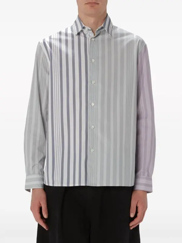 JW Anderson Panelled Stripe-print Shirt