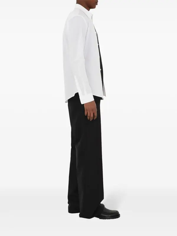 Burberry Ekd-embroidered Cotton Shirt - White