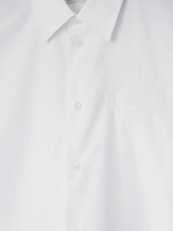 Burberry Ekd-embroidered Cotton Shirt - White