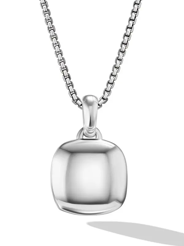 David Yurman Sterling Sculpted Cable Square Locket - Ss