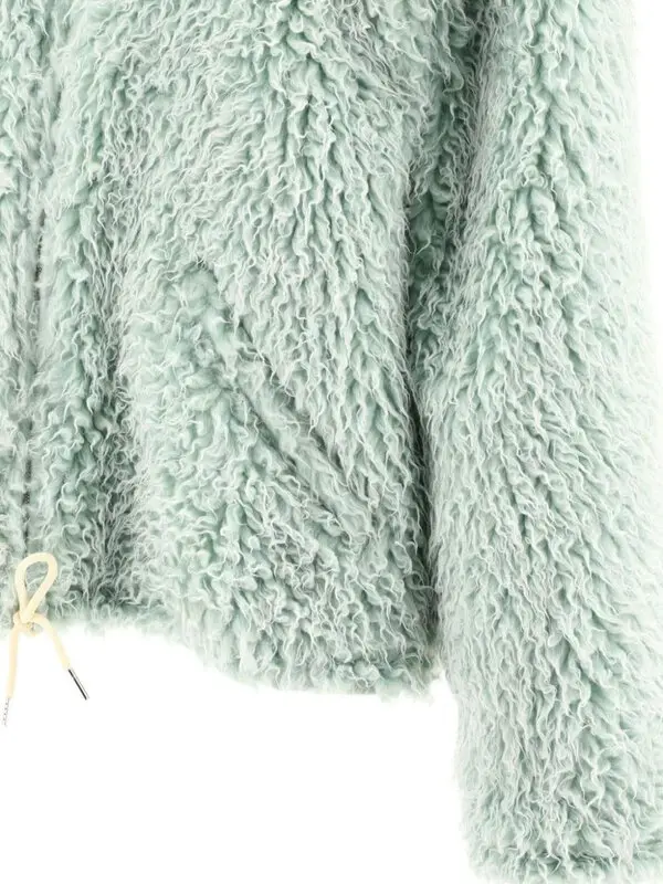 Marni Logo-appliqué Faux-fur Jacket