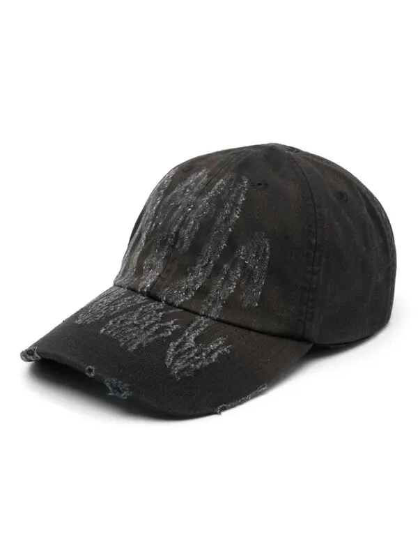 032C Crisis Distressed Logo Cap - Black