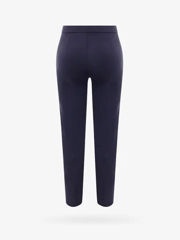 Max Mara Viscose Blend Straight Leg Trousers - Blue