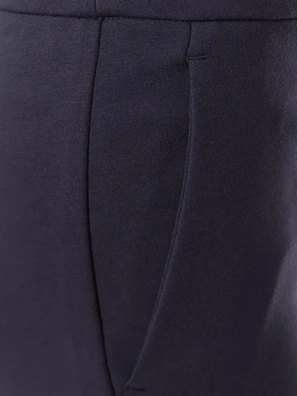 Max Mara Viscose Blend Straight Leg Trousers - Blue