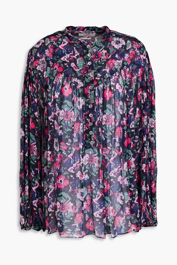 MARANT ETOILE Kiledia Floral-print Blouse - Black