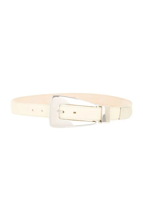 Khaite Lucca Antique Silver 30mm Belt - Dark Ivory