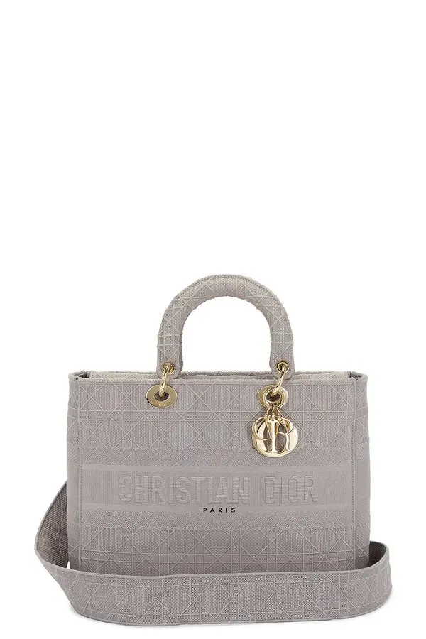 Dior Lady D-lite Handbag - Grey