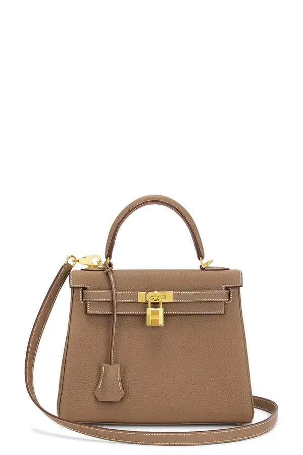 Hermès Togo B Stamp Kelly 25 Handbag In Brown