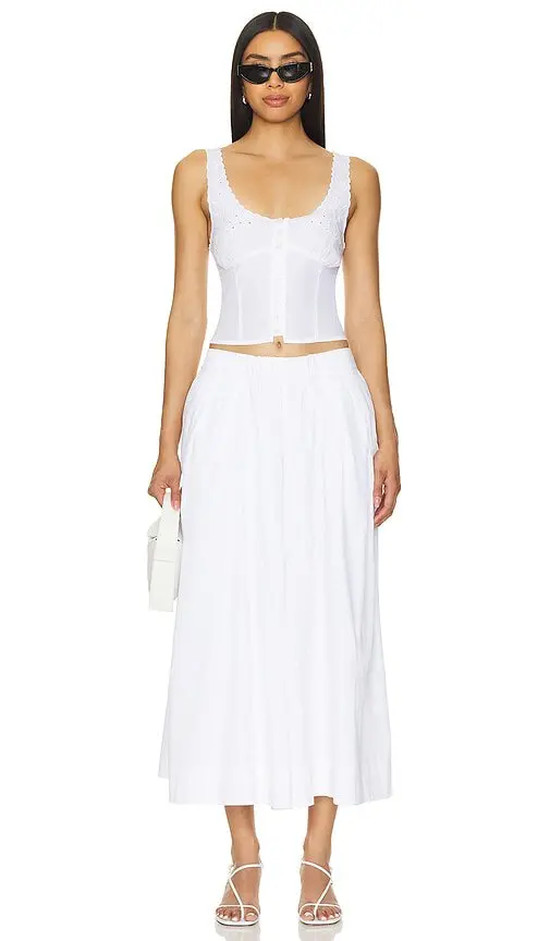 Free People Into You Eyelet Pant Set - White