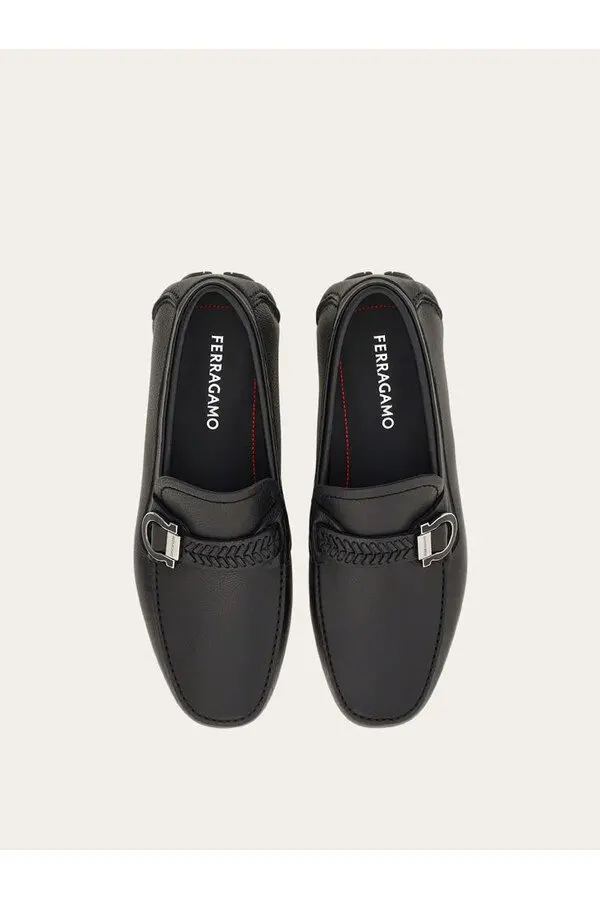 FERRAGAMO Gancini Ornament Driver - Black
