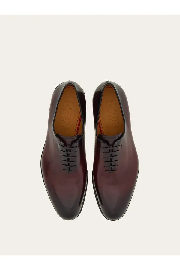 FERRAGAMO Tramezza Plain Toe Oxford - Burgundy