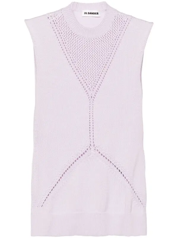 JIL SANDER Sleeveless Knitted Top