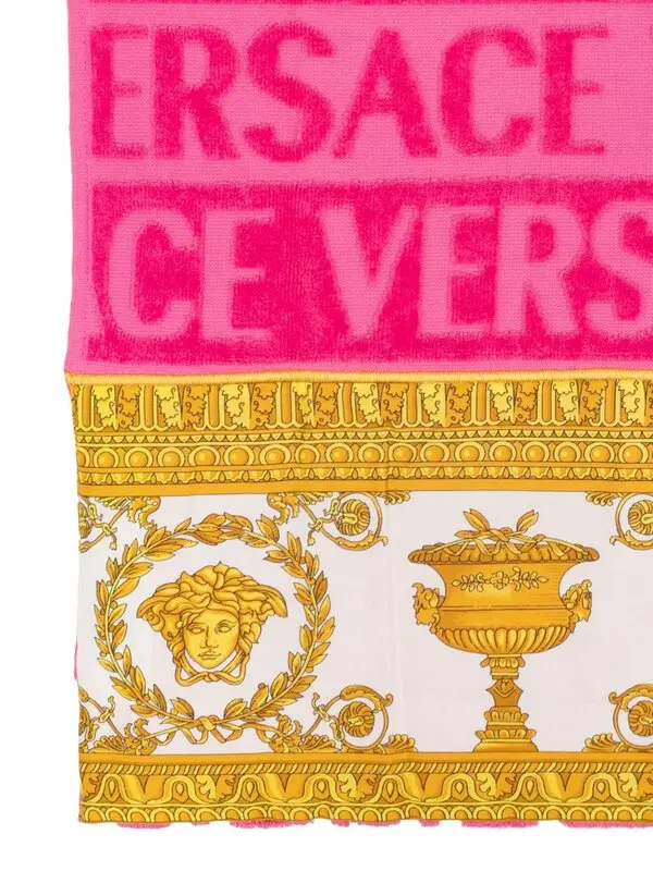 Versace Logo-jacquard Cotton Bath Towel