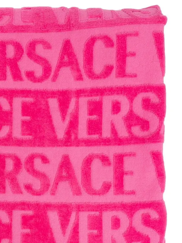 Versace Logo-jacquard Cotton Bath Towel