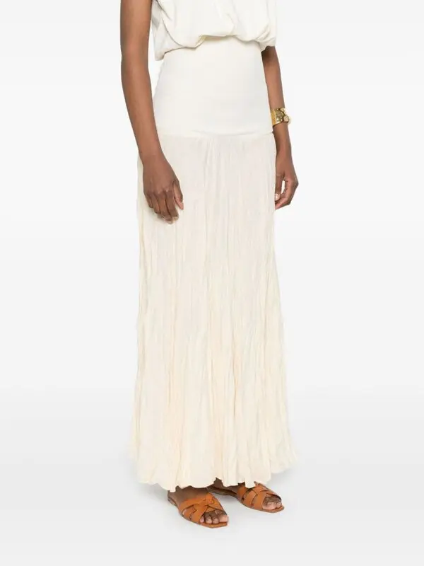 Johanna Ortiz Light Sound Crinkled Midi Skirt