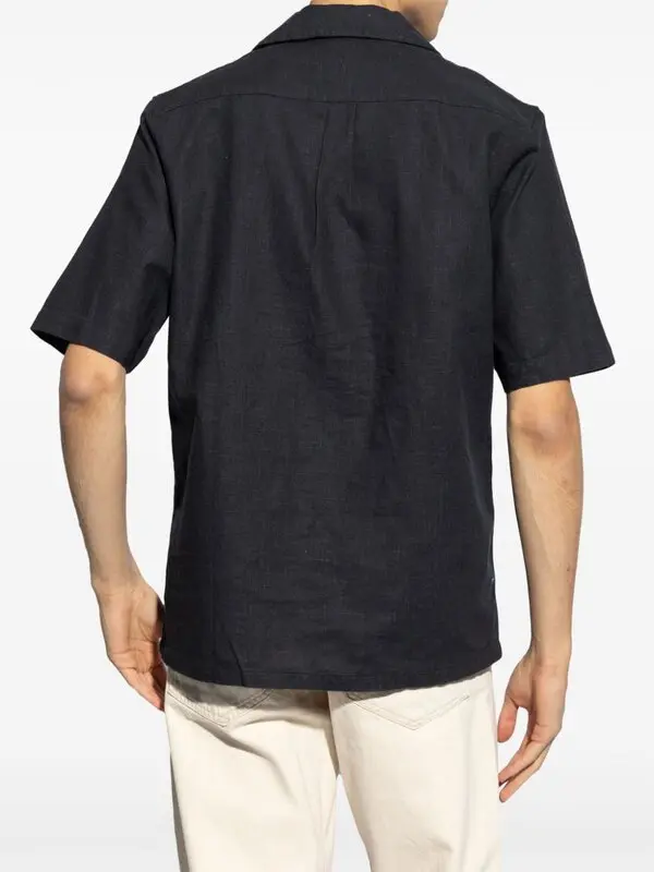 SAMSOE SAMSOE Short-sleeve Linen-blend Shirt