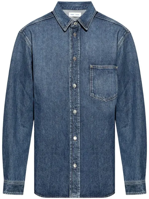 SAMSOE SAMSOE Long-sleeve Organic Cotton Denim Shirt
