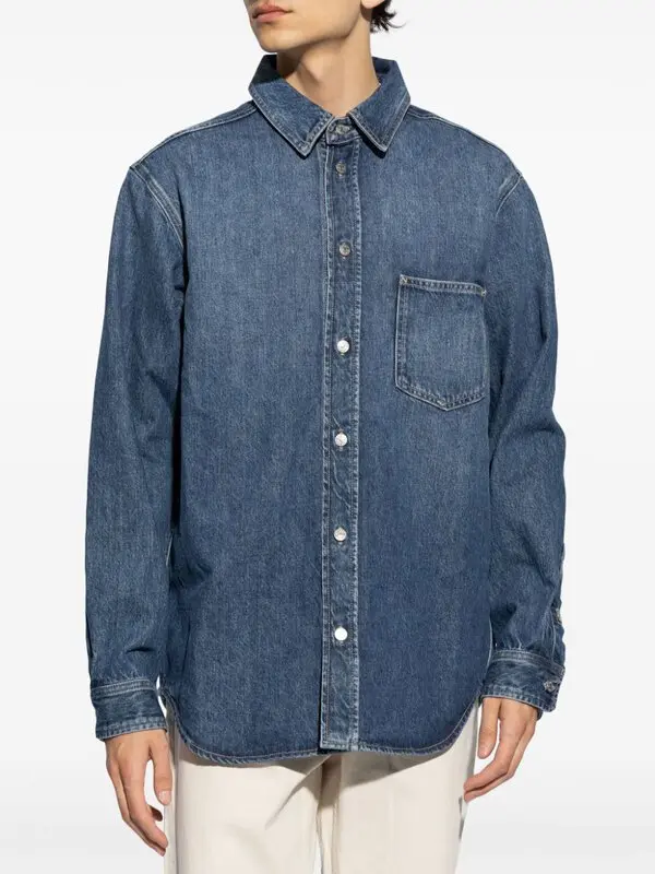SAMSOE SAMSOE Long-sleeve Organic Cotton Denim Shirt