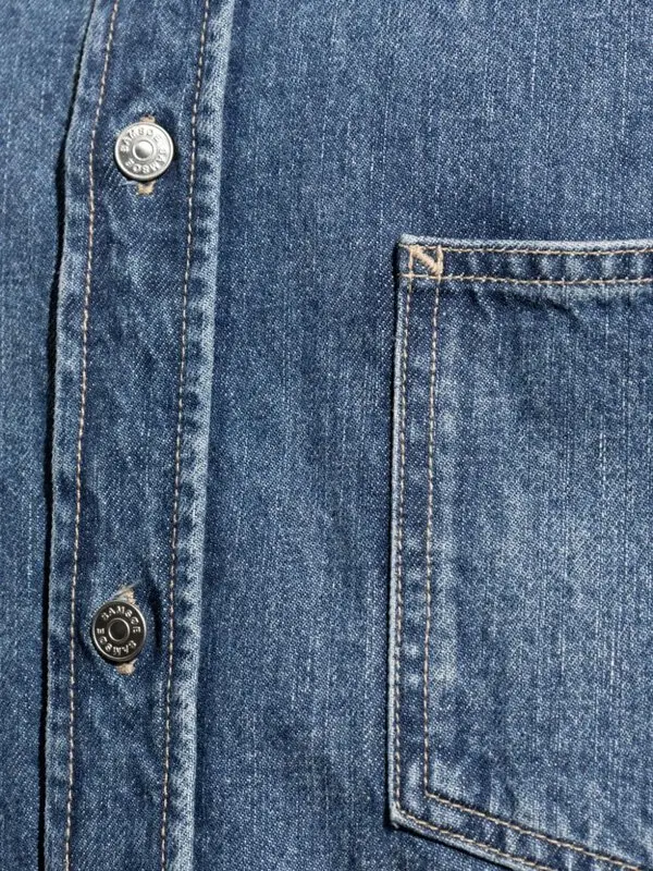 SAMSOE SAMSOE Long-sleeve Organic Cotton Denim Shirt