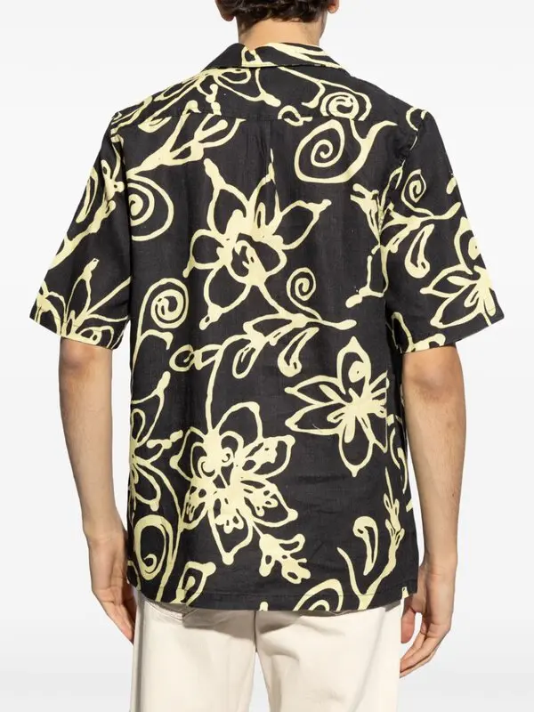 SAMSOE SAMSOE Floral-print Linen Shirt