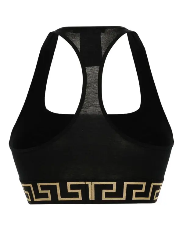 Versace Greca Border Triangle Bra - Black