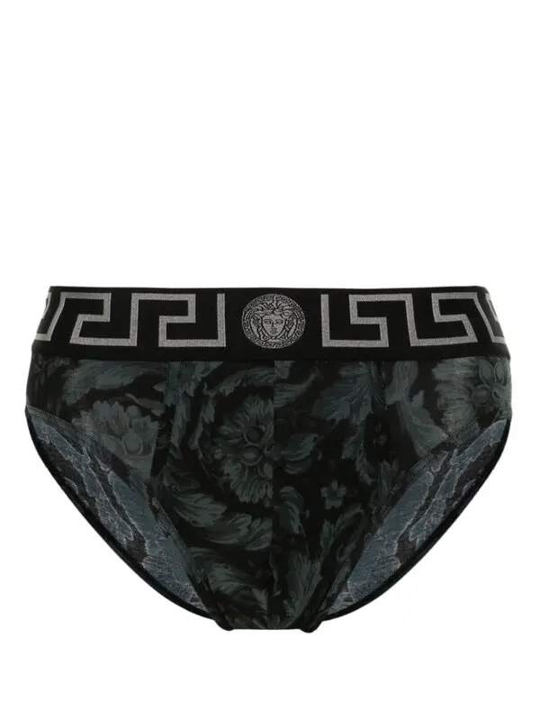 Versace Greca Border Briefs - Black