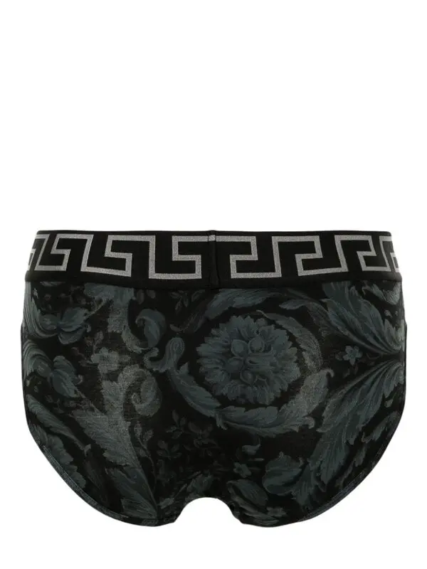 Versace Greca Border Briefs - Black