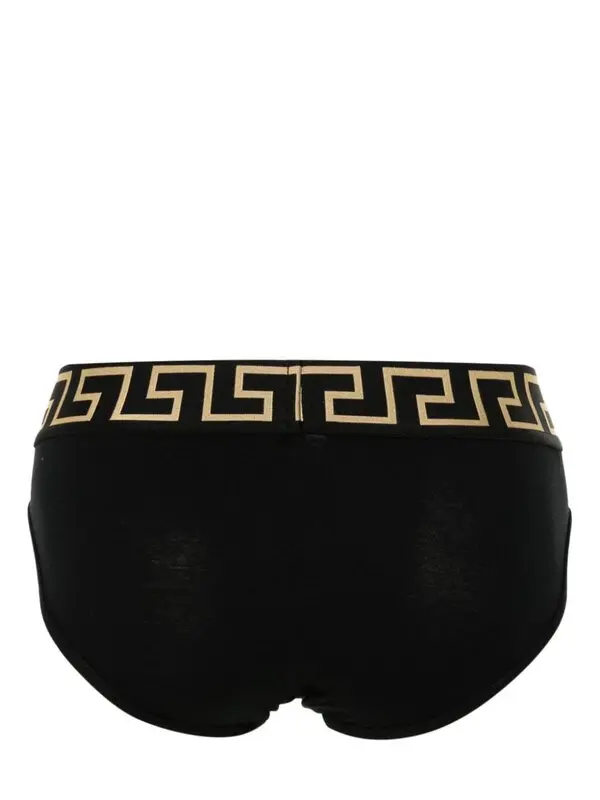 Versace Greca Border Briefs - Black