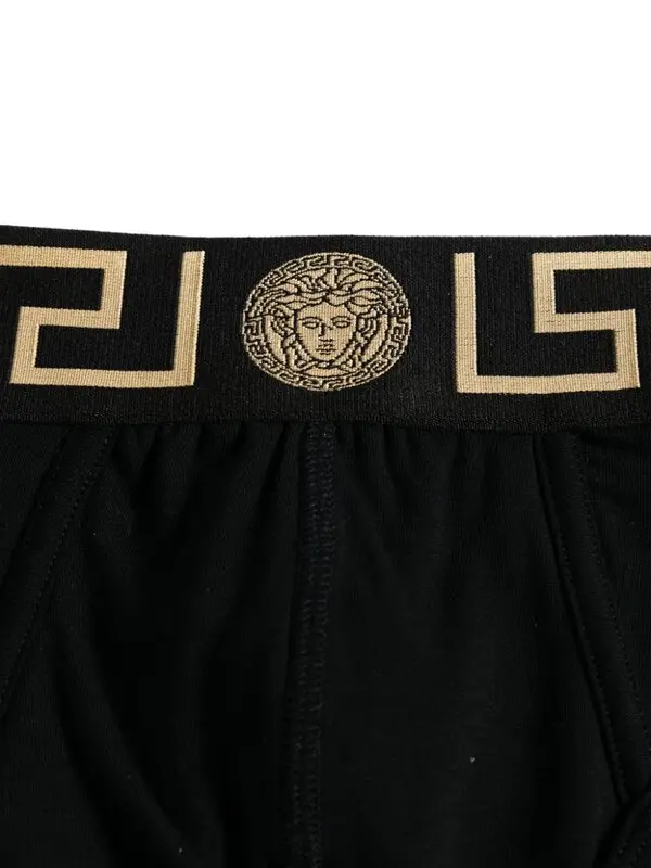 Versace Greca Border Briefs - Black