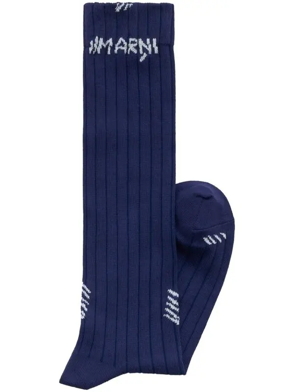 Marni Logo Woven Ribbed Socks