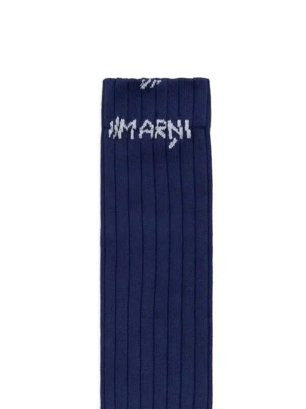 Marni Logo Woven Ribbed Socks