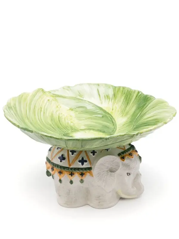LES-OTTOMANS Multi-use Elephant Bowl - Neutrals