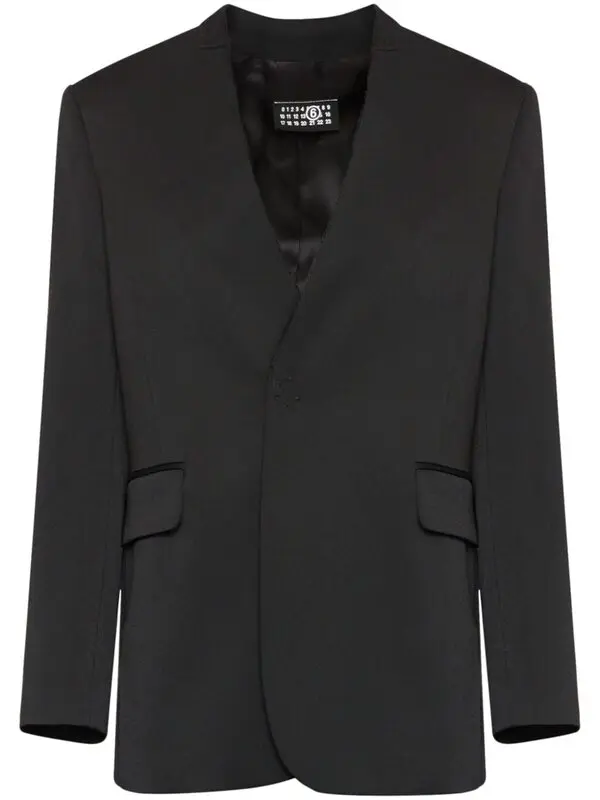 MAISON MARGIELA Collarless Single-breasted Blazer