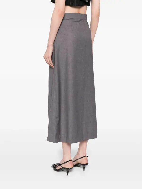 B+AB Front Slit Midi A-line Skirt