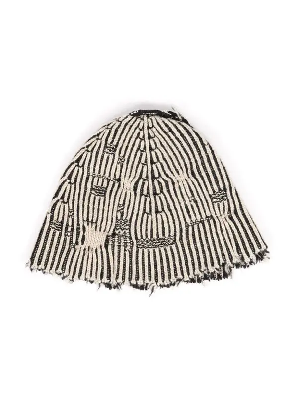 MAISON MARGIELA Distressed-effect Ribbed Beanie