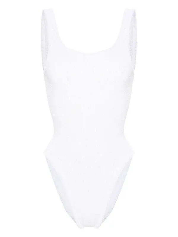 Hunza G Crinkled-effect Swimsuit - White