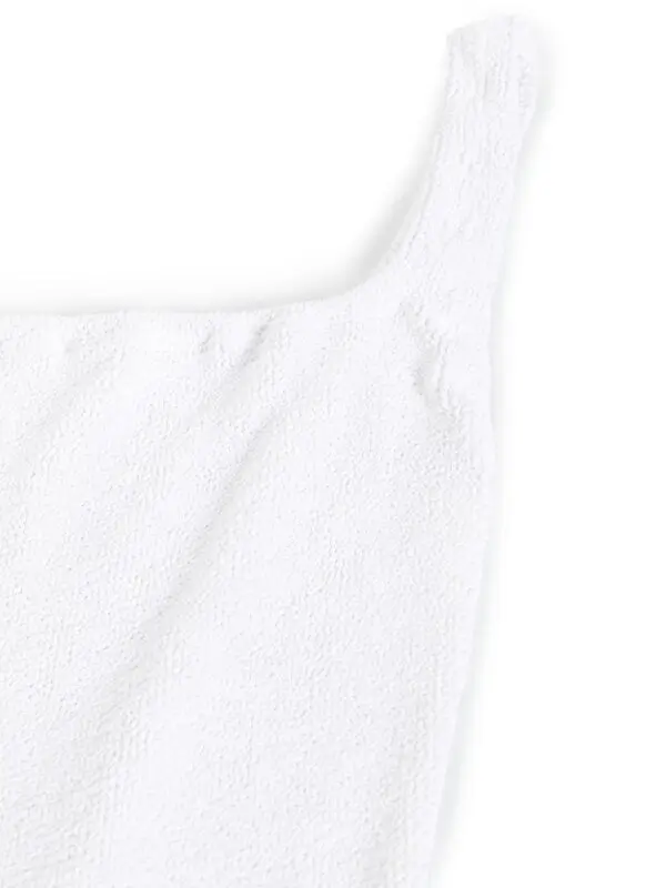 Hunza G Crinkled-effect Swimsuit - White