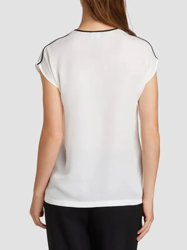 Giorgio Armani Tassel Silk Georgette Blouse