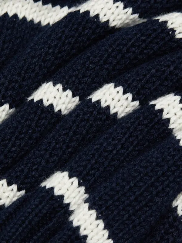 Jenni Kayne Chloe Striped Cotton Crewneck Sweater - Navy Stripe