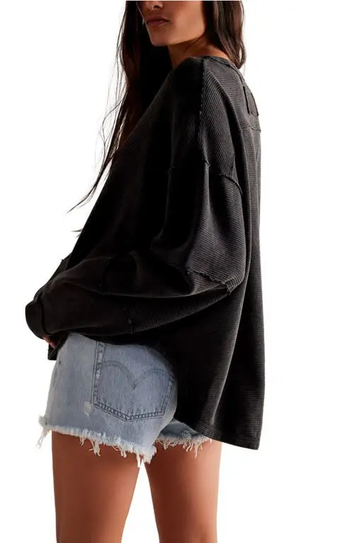 Free People Total Eclipse Oversize T-shirt - Black