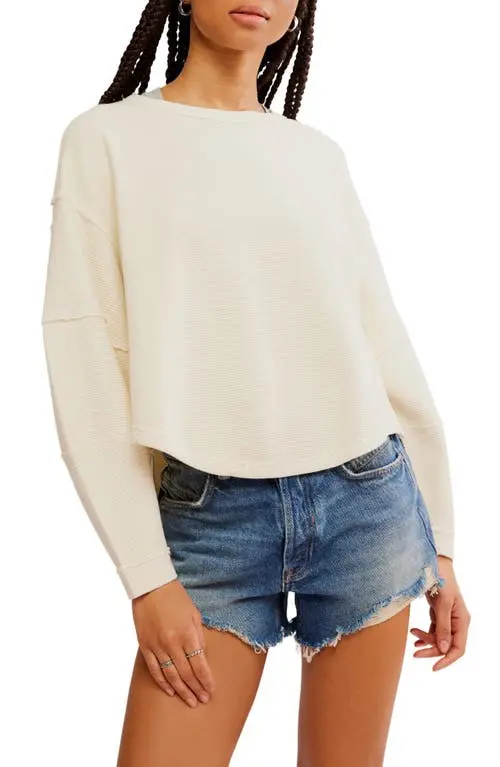 Free People Total Eclipse Oversize T-shirt - Ivory