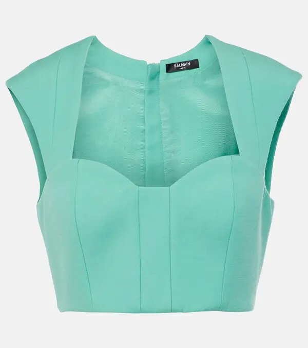 Balmain Wool Crop Top