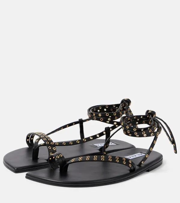 Alaïa Marsa Embellished Leather Sandals