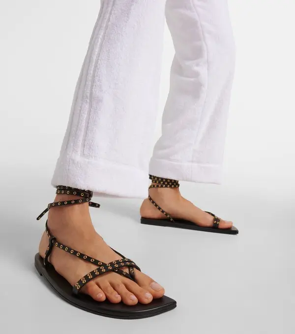 Alaïa Marsa Embellished Leather Sandals
