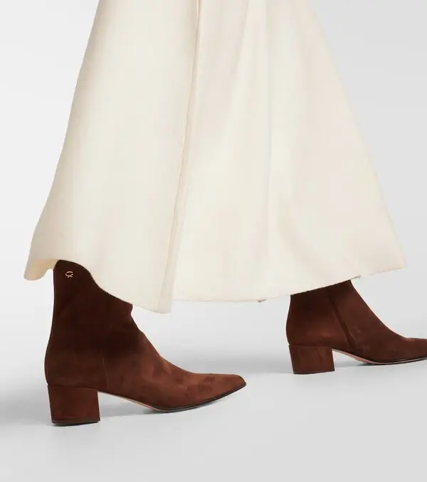 GIANVITO ROSSI Lyell 45 Suede Ankle Boots