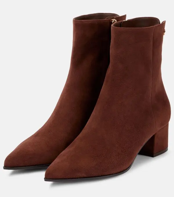 GIANVITO ROSSI Lyell 45 Suede Ankle Boots