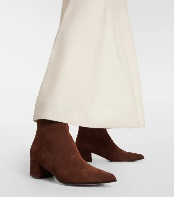 GIANVITO ROSSI Lyell 45 Suede Ankle Boots
