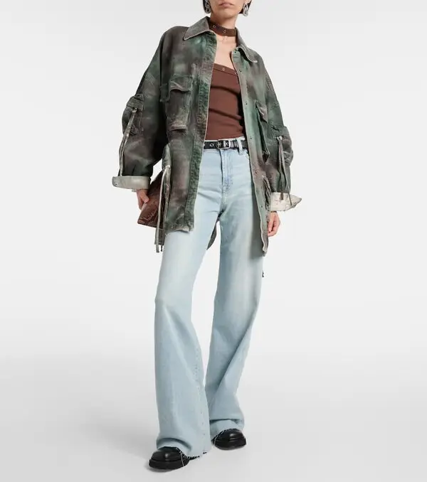 7 For All Mankind Lotta High-rise Wide-leg Jeans - Blue