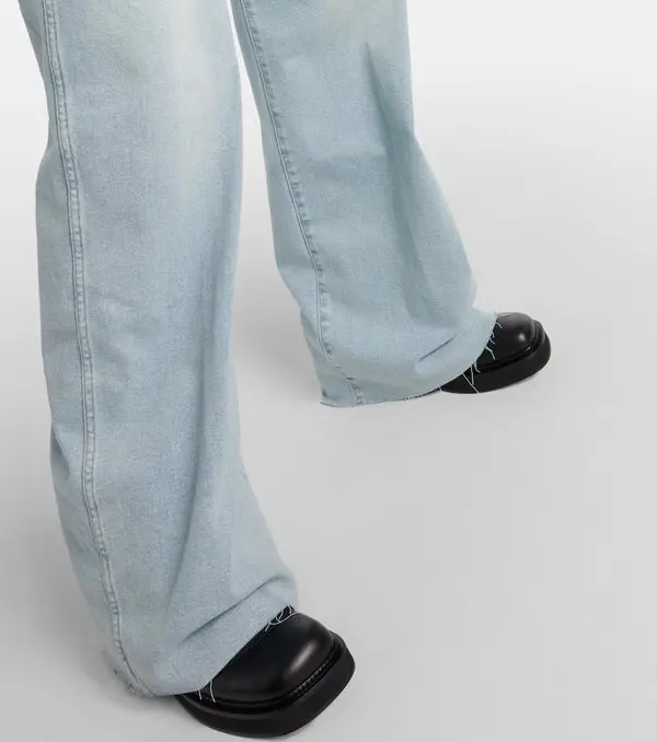 7 For All Mankind Lotta High-rise Wide-leg Jeans - Blue